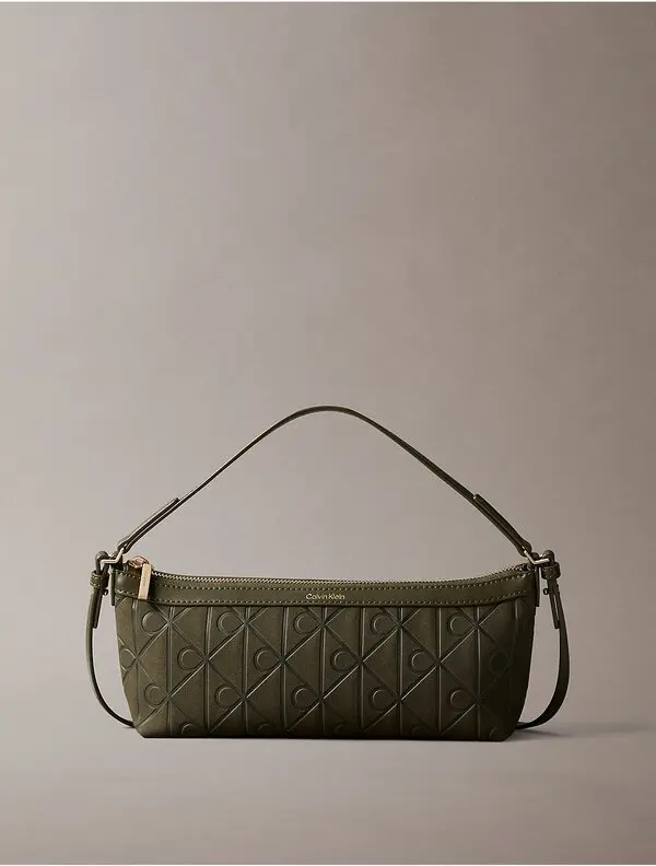 Calvin Klein Allover Emblem Logo Shoulder Bag
