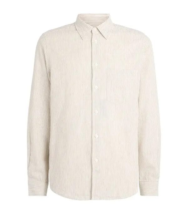 SAMSØE SAMSØE Linen-organic Cotton Stripe Saliam Shirt