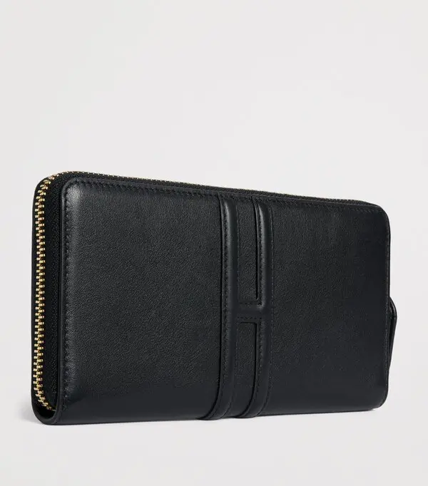 Harrods Large Leather Zip-around Wallet