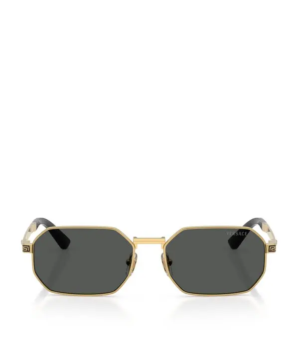 Versace Metal Ve2297 Rectangle Sunglasses - Gold