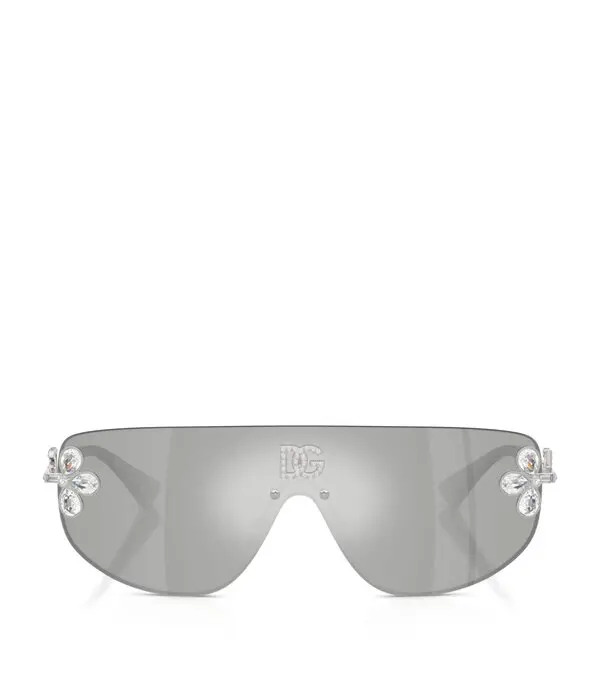 Dolce & Gabbana Metal Dg2333b Rectangle Sunglasses - Silver