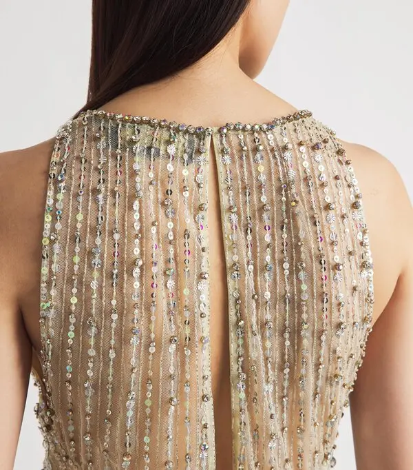 Jenny Packham Embellished Atlas Gown