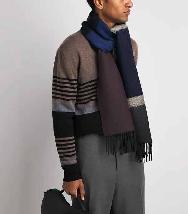 Paul Smith Bouclé Stripe Scarf