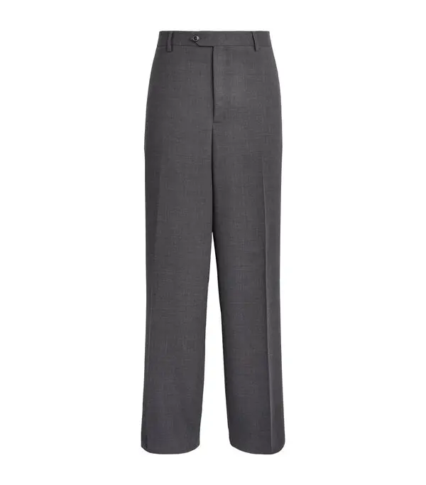 Paul Smith Wool Relaxed Pleated Trousers