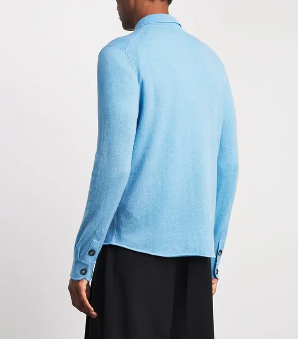 ALLUDE Virgin Wool-cashmere Overshirt - Blue