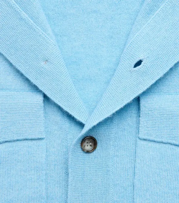 ALLUDE Virgin Wool-cashmere Overshirt - Blue