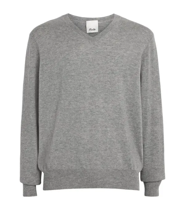 ALLUDE Cashmere V-neck Sweater