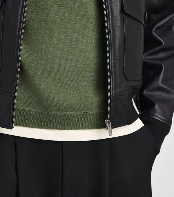 ALLUDE Virgin Wool Open-collar Polo Sweater