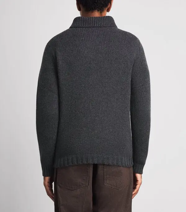 ALLUDE Cashmere Collared Sweater