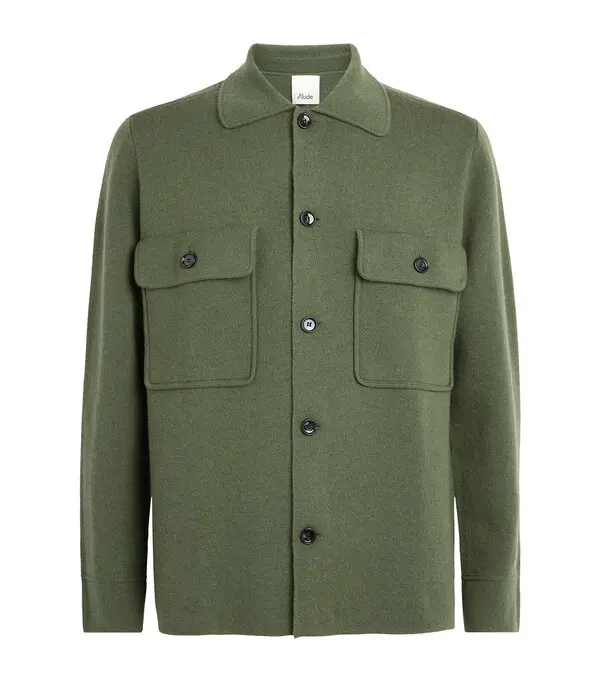 ALLUDE Virgin Wool-cashmere Overshirt - Green