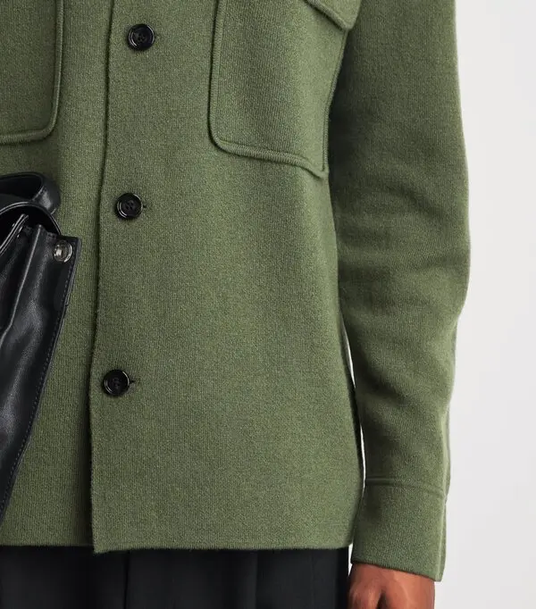 ALLUDE Virgin Wool-cashmere Overshirt - Green