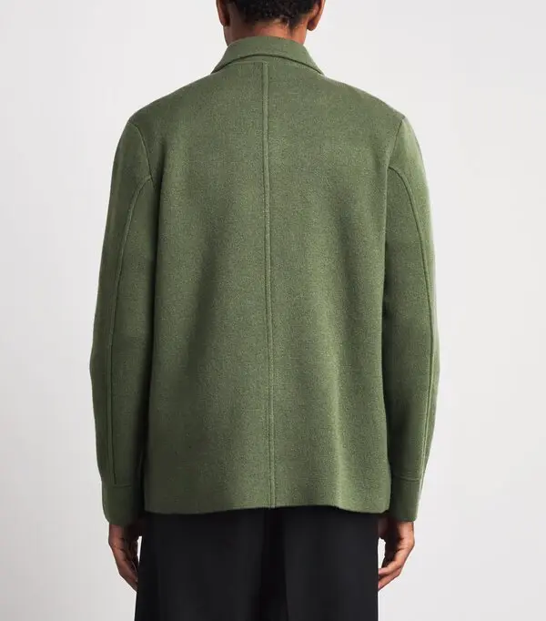 ALLUDE Virgin Wool-cashmere Overshirt - Green