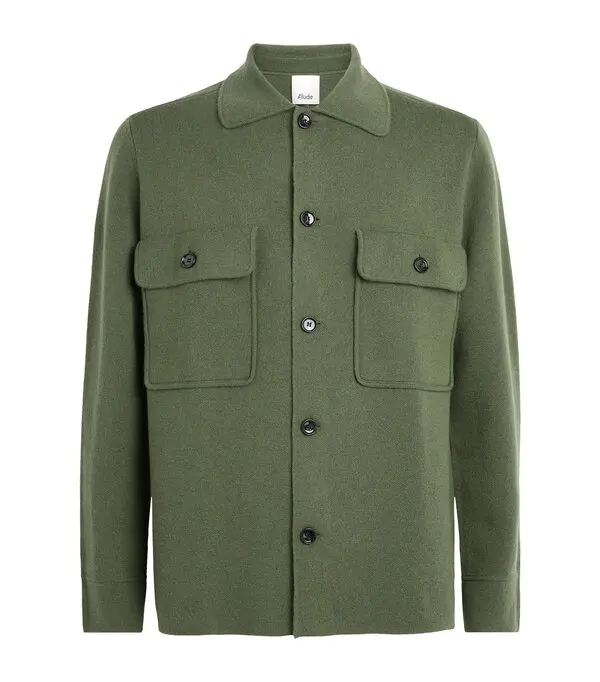 ALLUDE Virgin Wool-cashmere Overshirt - Green