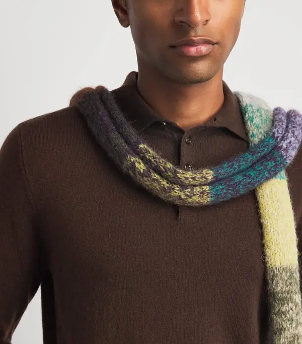 ALLUDE Virgin Wool Open-collar Polo Sweater