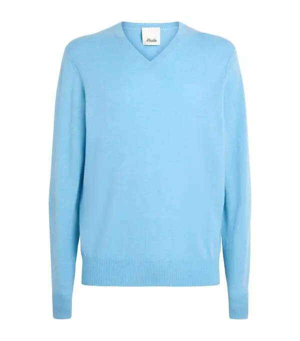 ALLUDE Cashmere V-neck Sweater