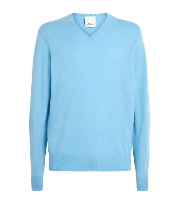 ALLUDE Cashmere V-neck Sweater