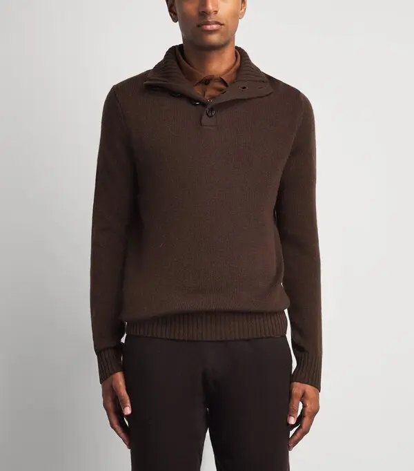 ALLUDE Wool-cashmere High-neck Sweater