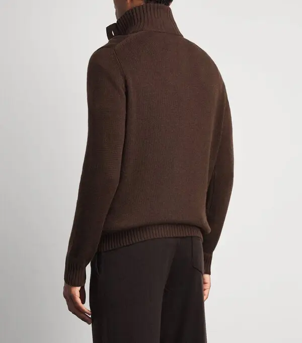 ALLUDE Wool-cashmere High-neck Sweater