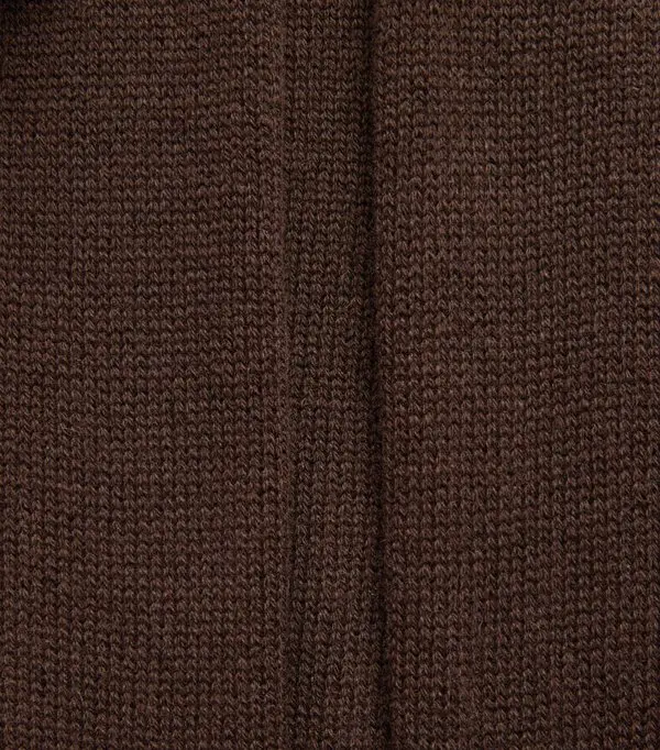 ALLUDE Wool-cashmere High-neck Buttoned Sweater