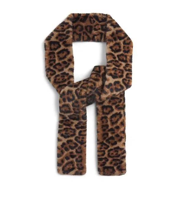 Source Unknown Faux Fur Inko Scarf - Brown