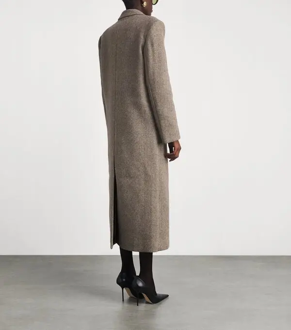 Source Unknown Wool Double-breasted Reyna Long Coat