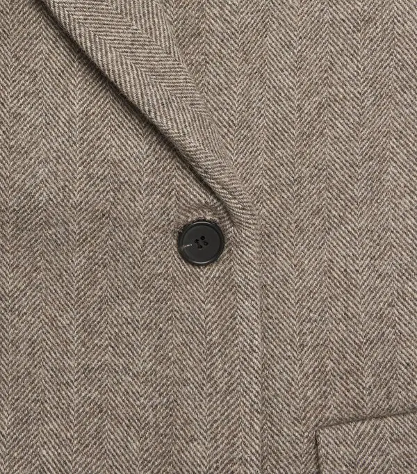 Source Unknown Wool Double-breasted Reyna Long Coat