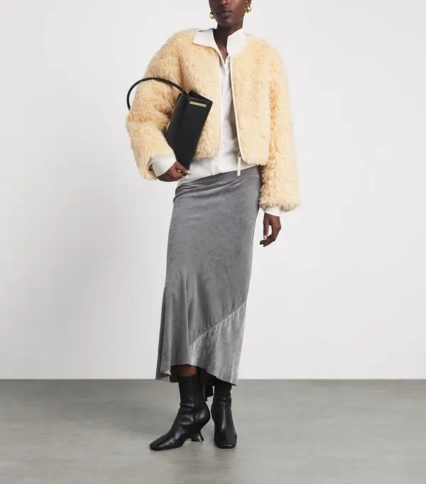 Source Unknown Shearling Cropped Jacket
