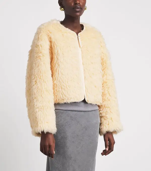 Source Unknown Shearling Cropped Jacket