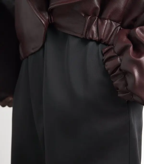 Source Unknown Satin Wide-leg Tuxedo Trousers