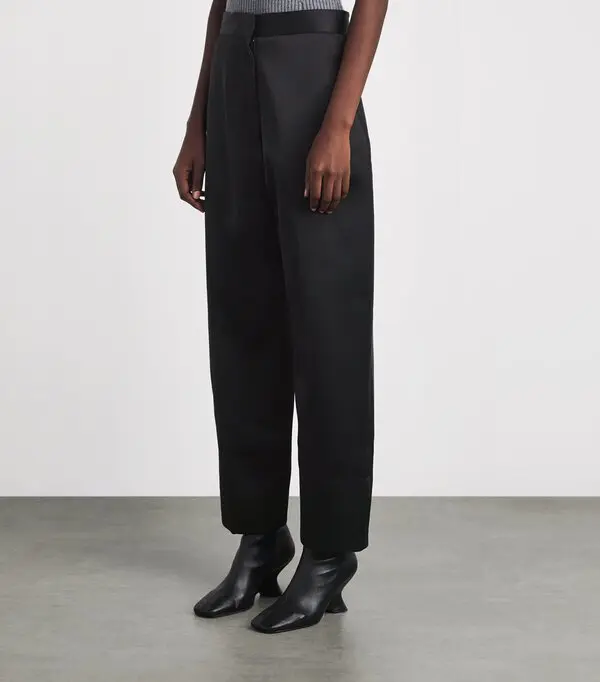 Source Unknown Satin Wide-leg Tuxedo Trousers