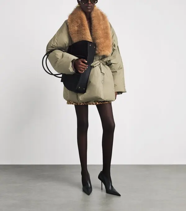 Source Unknown Down Faux-fur-trim Egizio Puffer Jacket