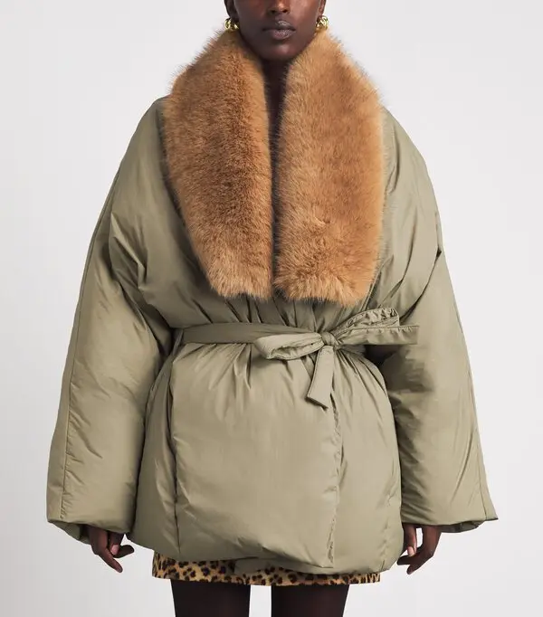 Source Unknown Down Faux-fur-trim Egizio Puffer Jacket