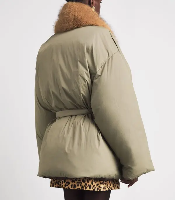 Source Unknown Down Faux-fur-trim Egizio Puffer Jacket
