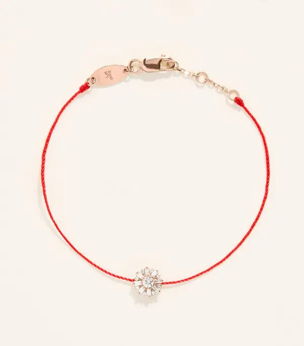 REDLINE Rose Gold And Diamond Sol Soleil Bracelet - Red