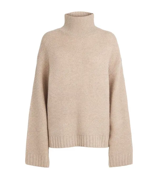 FRAME Stretch-wool The Links Rollneck Sweater - Beige