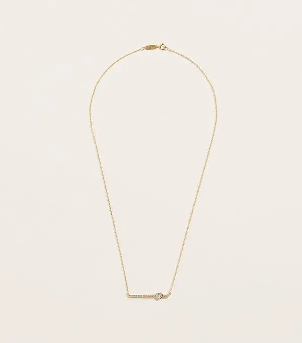 JENNIFER MEYER Yellow And Diamond Heart Necklace
