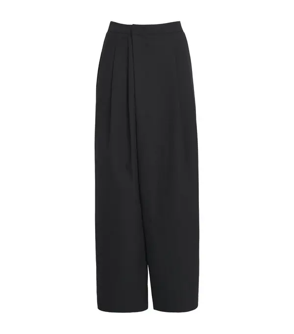 Source Unknown Pleated Wide-leg Leiko Trousers - Black