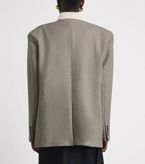 Source Unknown Contrast-collar Suki Blazer Shirt