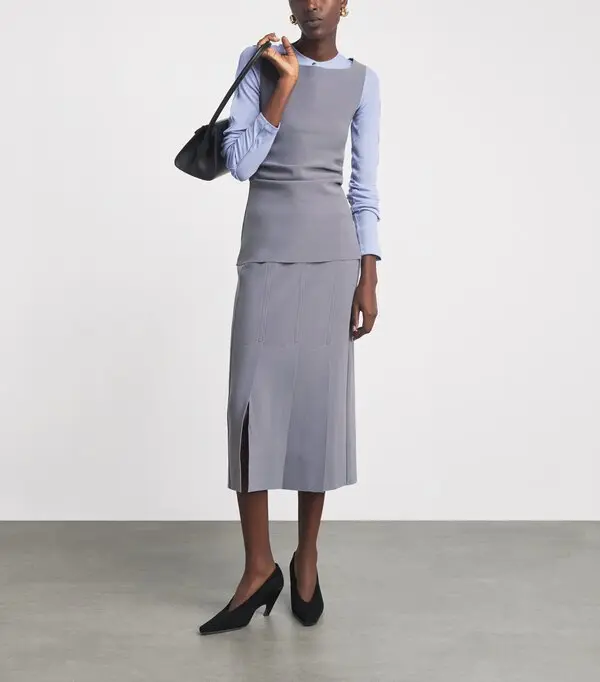 BIRROT Lay 2 Pleated Midi Skirt