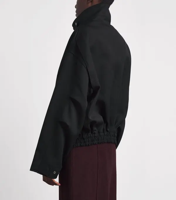 BIRROT Oversized Funnel-neck Bomber Jacket