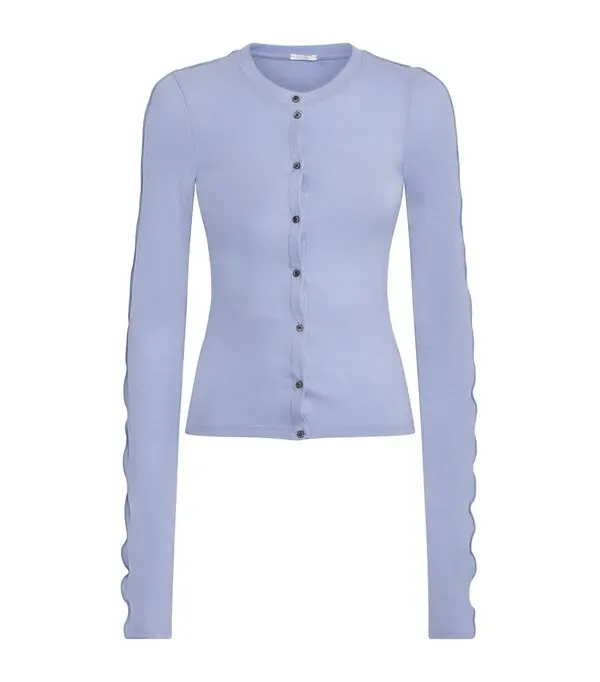 BIRROT Lyocell-wool Line Cardigan
