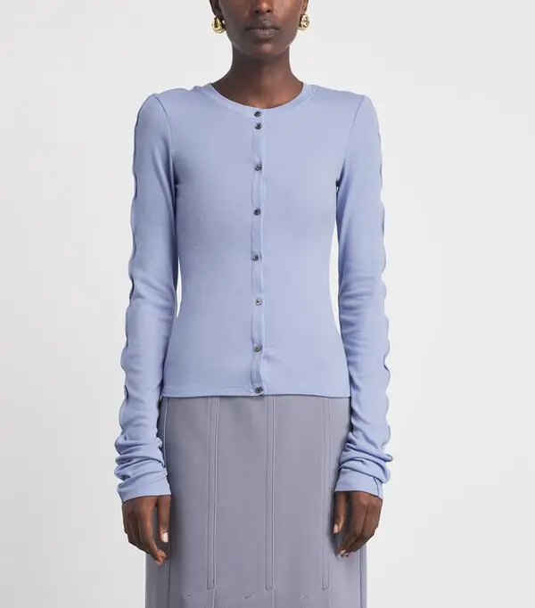 BIRROT Lyocell-wool Line Cardigan