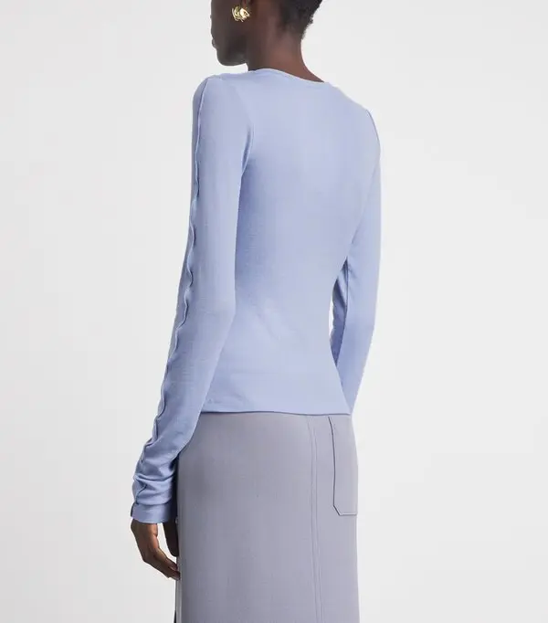 BIRROT Lyocell-wool Line Cardigan