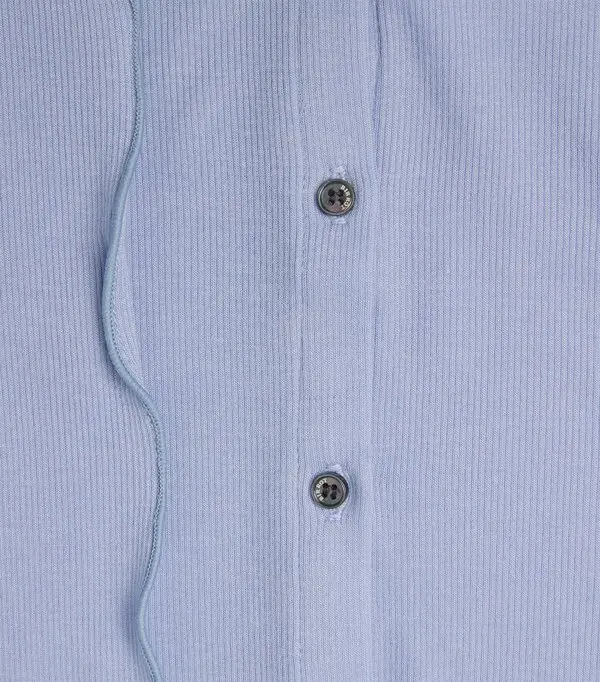 BIRROT Lyocell-wool Blend Line Cardigan