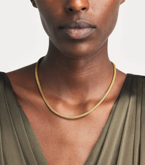 AZLEE Yellow Divine Woven Necklace
