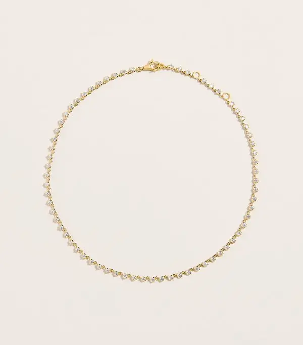 JADE TRAU Yellow And Diamond Sophisticate Tennis Necklace - Gold