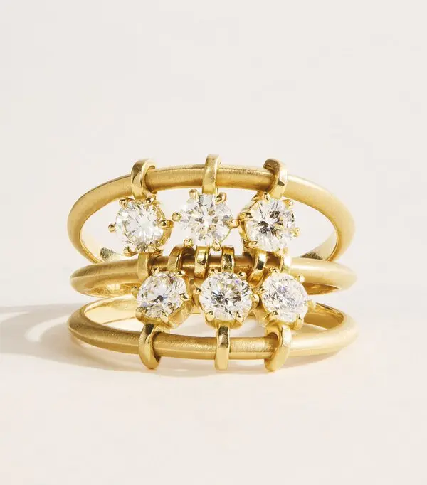 JADE TRAU Yellow And Diamond Penelope Ring - Gold