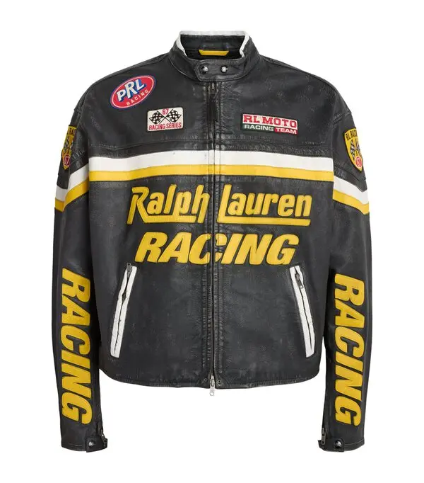 Polo Ralph Lauren Racing Leather Jacket - Black