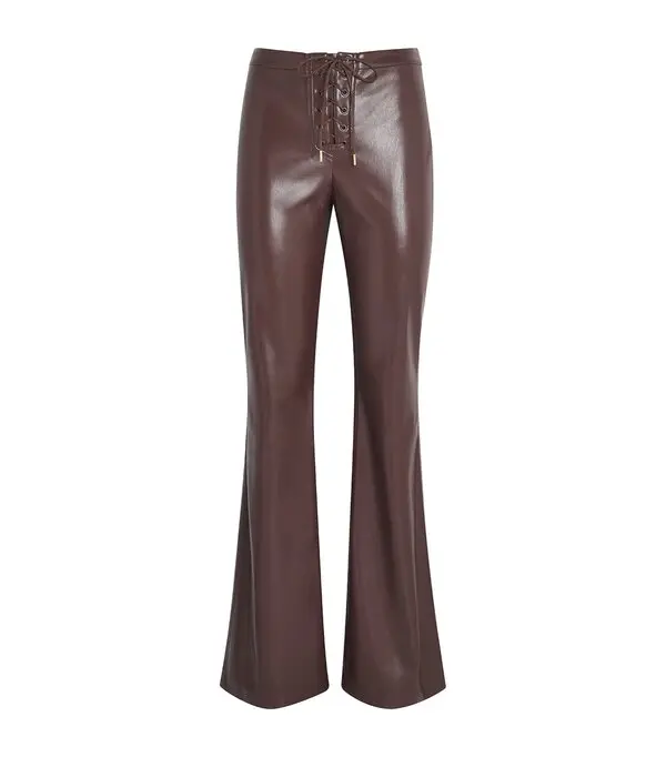 Alice + Olivia Faux Leather Lace-up Ravyn Trousers