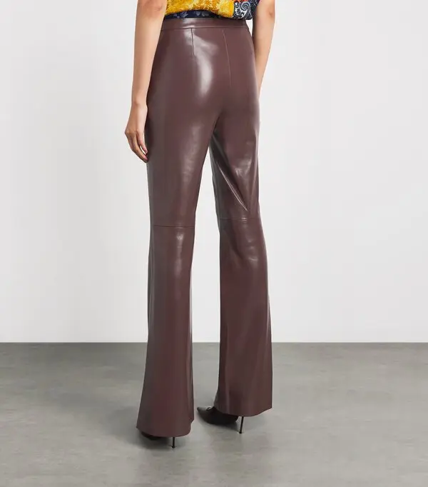Alice + Olivia Faux Leather Lace-up Ravyn Trousers